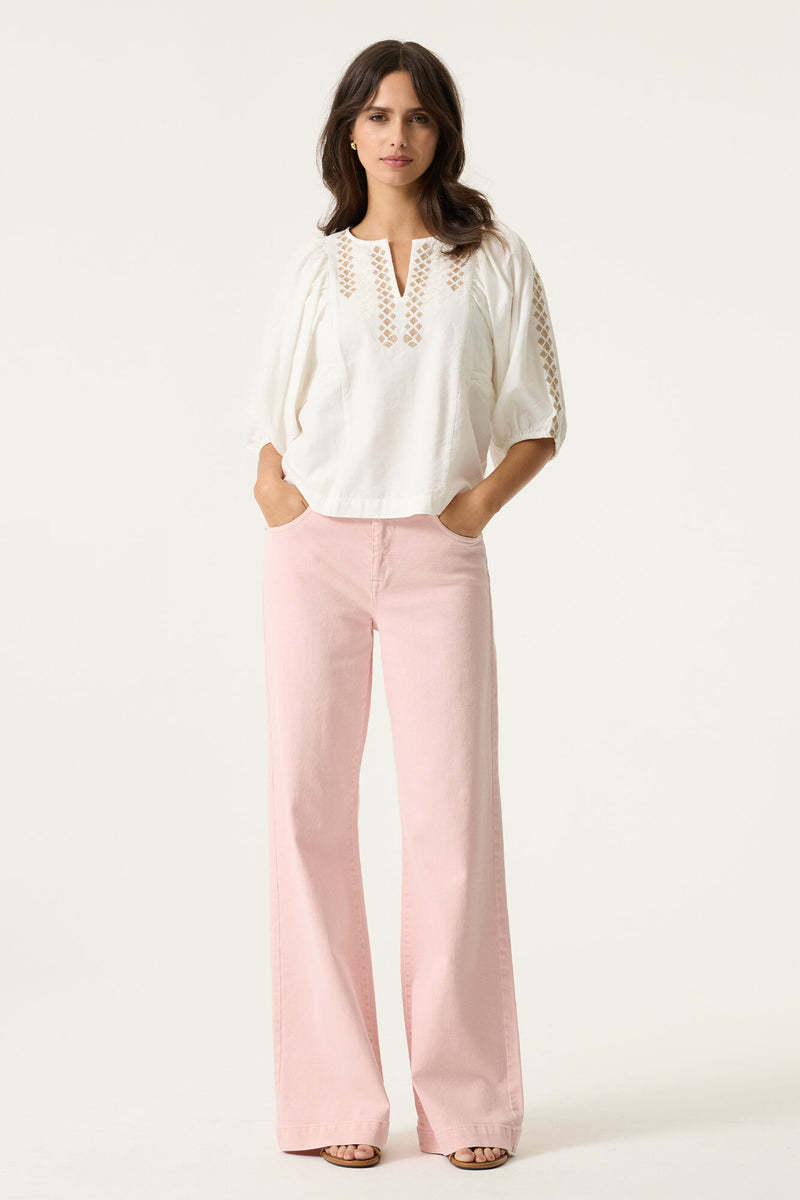 Celia Wide Leg Jeans - Pink – The Bottom Drawer Store
