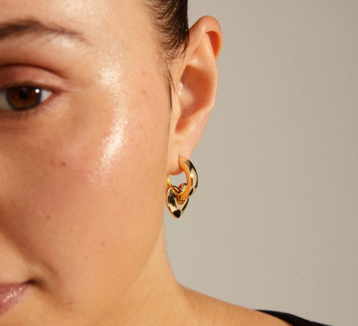Iokaste Chunky Hoops Gold Plated – The Bottom Drawer Store