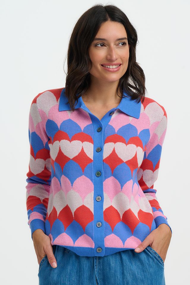 Hollie Heart Scallop Cardigan – The Bottom Drawer Store